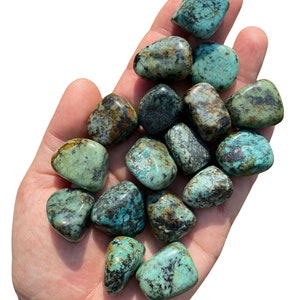 African Turquoise Tumbled Stone - Multiple Sizes Available - Polished ...