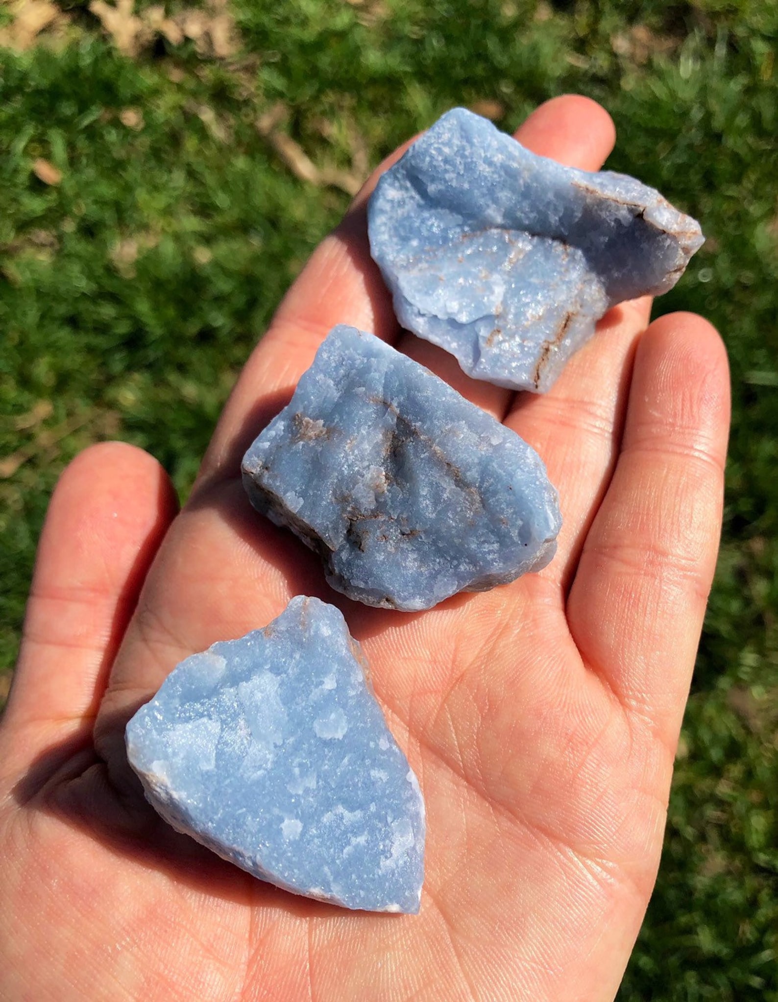Raw Angelite Stone anhydrite From Peru Rough Angelite Crystal Raw ...
