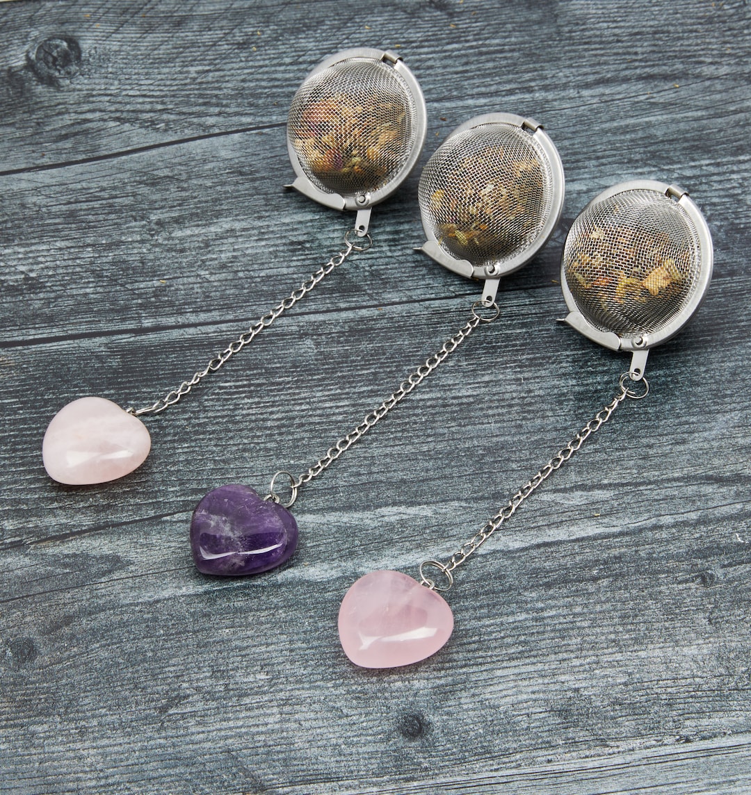 Heart Crystal Tea Infuser - Loose Leaf Tea Steeper Cute Tea Strainer ...