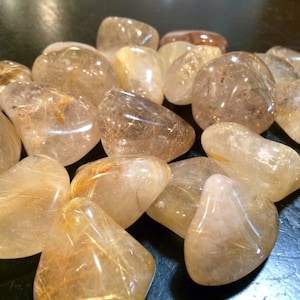 Golden Rutilated Quartz Tumbled Crystal - Multiple Sizes Available ...