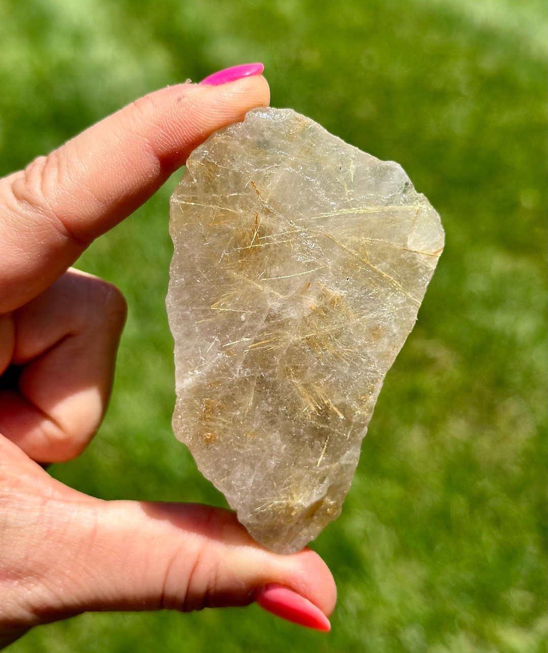 Golden Rutilated Quartz - Raw Rutilated Quartz Crystal - Rough Golden ...