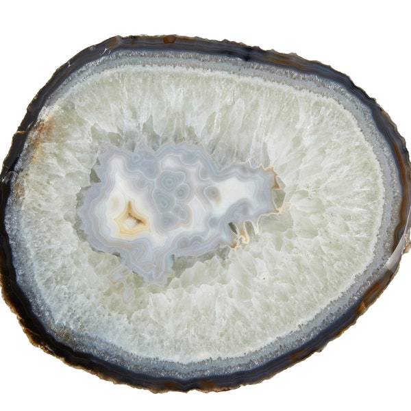 White Geode Slice - Etsy