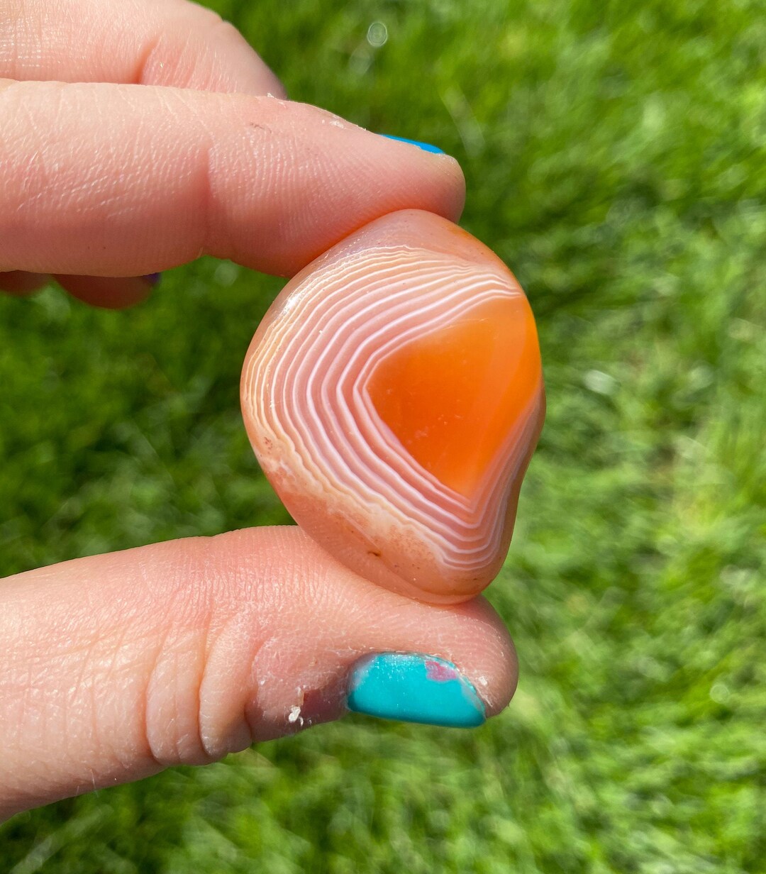 Banded Carnelian Tumbled Stone - Tumbled Carnelian Crystal - Multiple ...