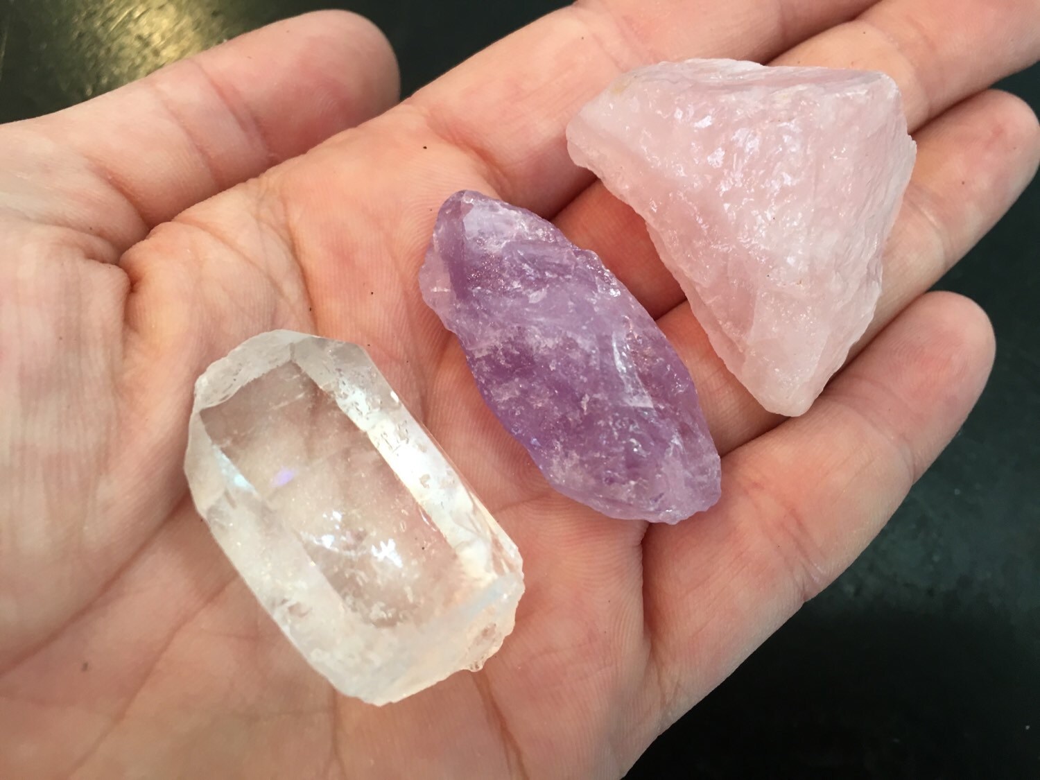 Love and Happiness Stone Set raw crystals and stones raw | Etsy