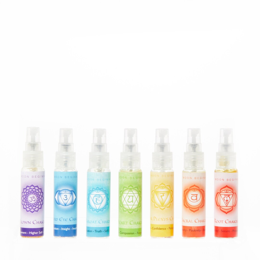 10ml Chakra Spray Set Chakra Set 7 Chakra Spray Seven Chakra Body Spray ...