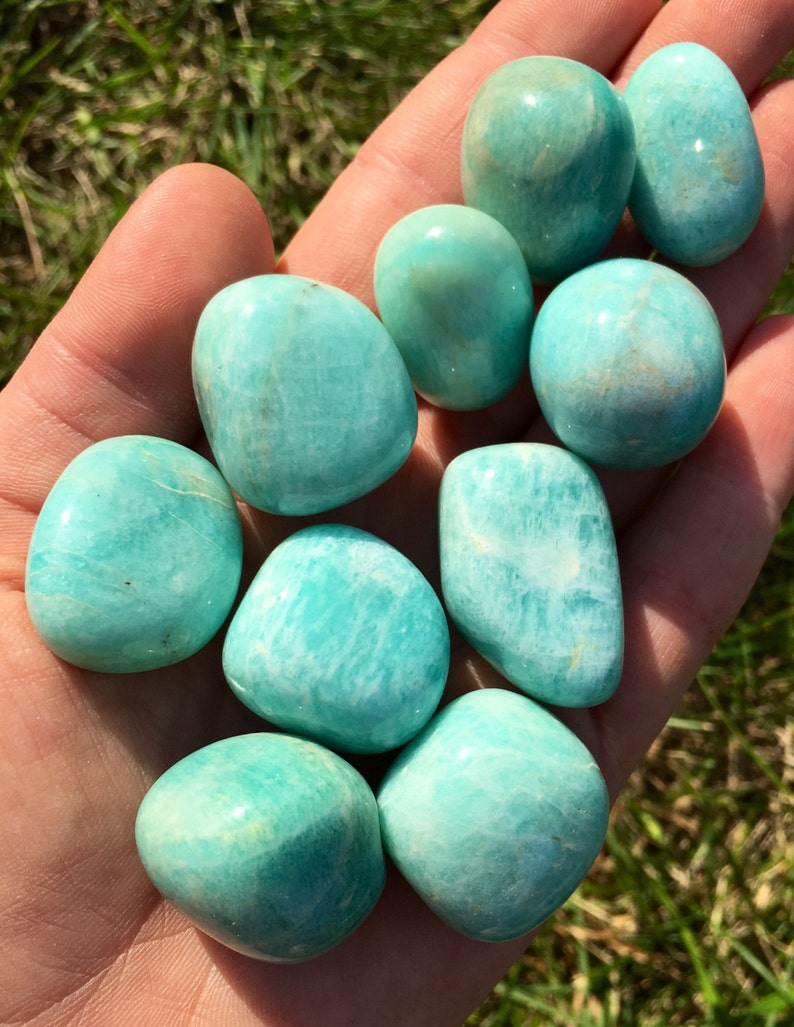 Amazonite crystal amazonite stone amazonite tumbled stone | Etsy