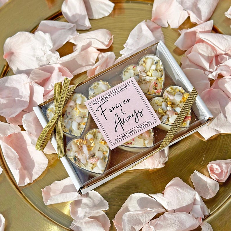 Heart Shaped Tealight Candles - Valentine's Day Candles - Crystal ...