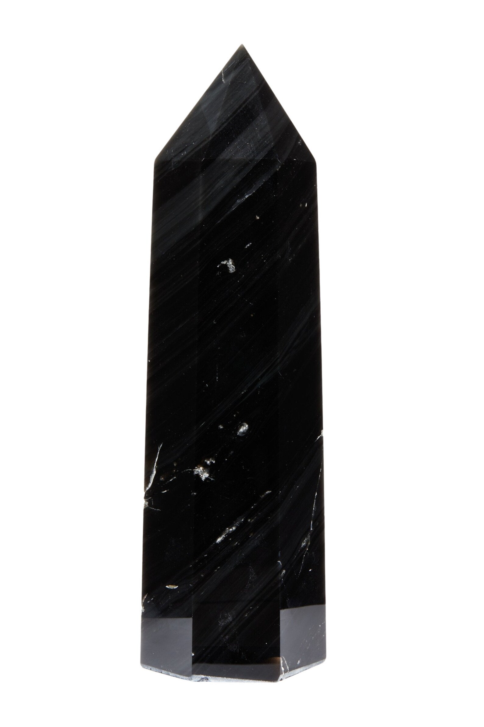 Black Obsidian Stone Point Black Obsidian Crystal Point - Etsy