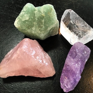 Attract Love Stone Set - Heart Chakra - Raw Crystal Love Set - Manifest ...