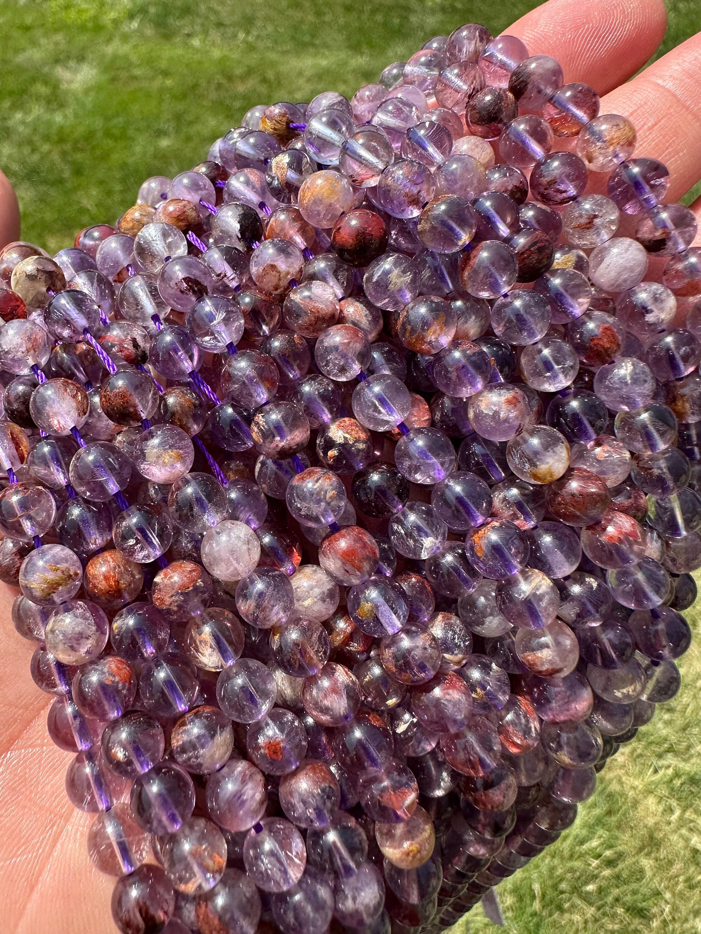 Super Seven Bead Strands - 6mm & 8mm Beads - Polished Super Seven ...