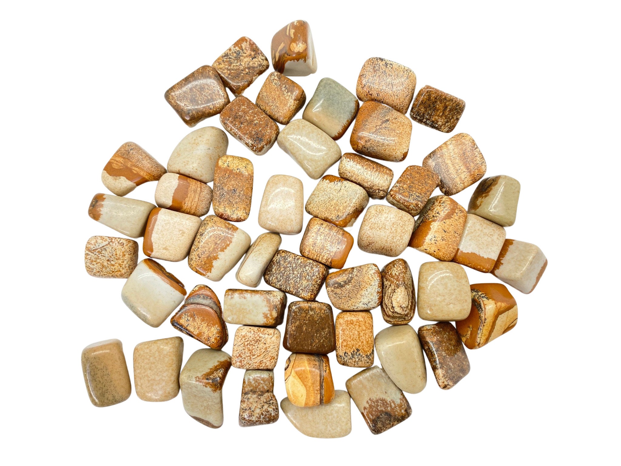 Picture Jasper Tumbled Stone - Multiple Sizes Available - Tumbled ...
