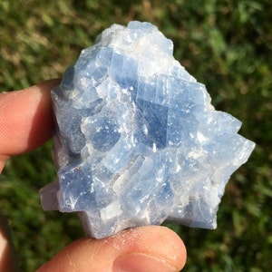 Raw Blue Calcite (0.5" - 4") - Rough Blue Calcite Crystal - Raw Blue ...