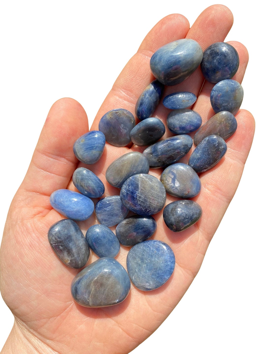 Blue Sapphire Tumbled Stone Grade A Multiple Sizes - Etsy