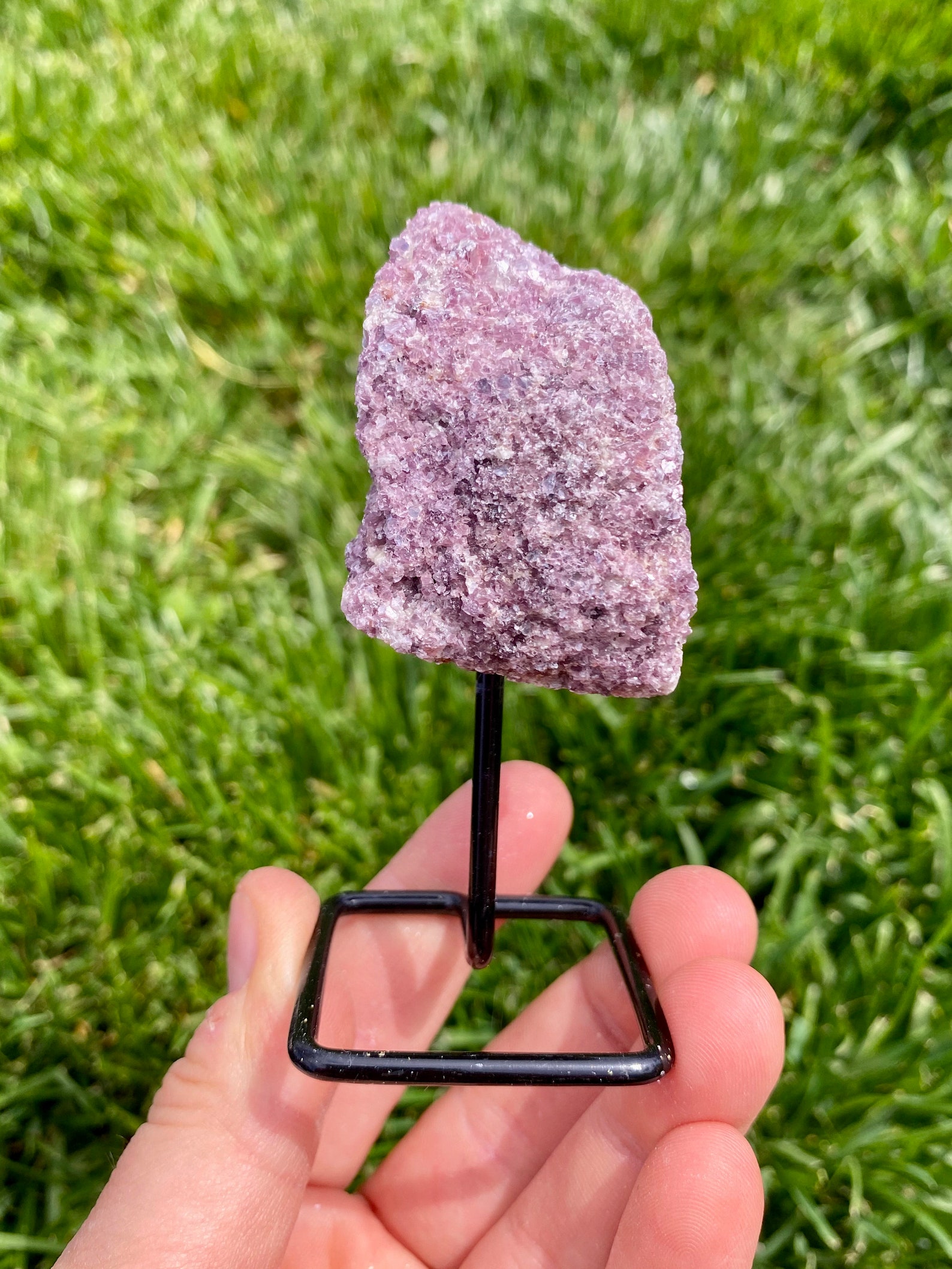 Raw Lepidolite Stone on Metal Stand Lilac Lepidolite Crystal - Etsy