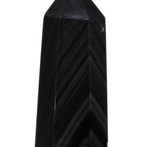 Black Obsidian Stone Tower Large Obsidian Crystal Point Polished ...
