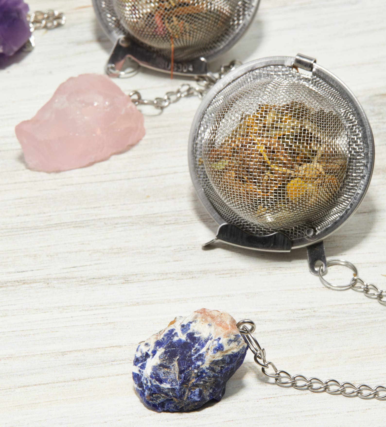 Raw Crystal Tea Infuser Loose Leaf Tea Steeper Cute Tea Strainer Rough ...