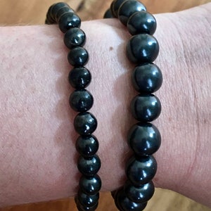 Shungite Bracelet - Elastic Bracelet - Healing and Protection ...