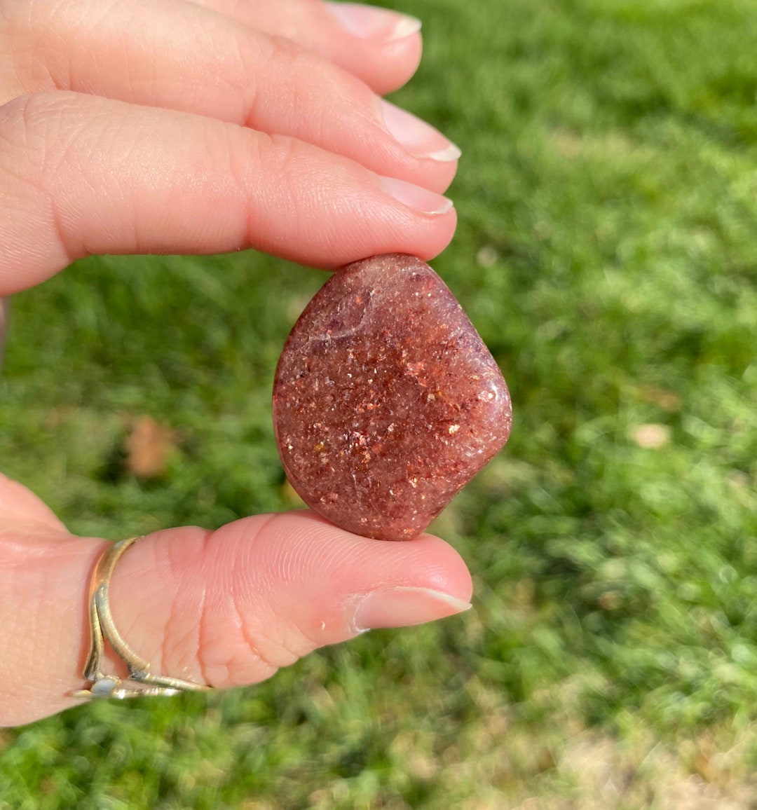 Raspberry Aventurine Tumbled Stone - Red Aventurine Tumbled Crystal ...