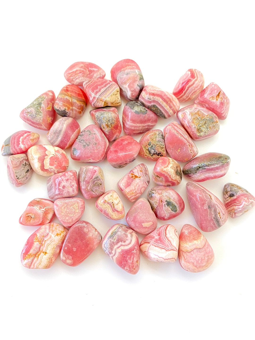 Rhodochrosite Tumbled Crystal - (0.5" - 1.5") - Grade AA - Tumbled ...