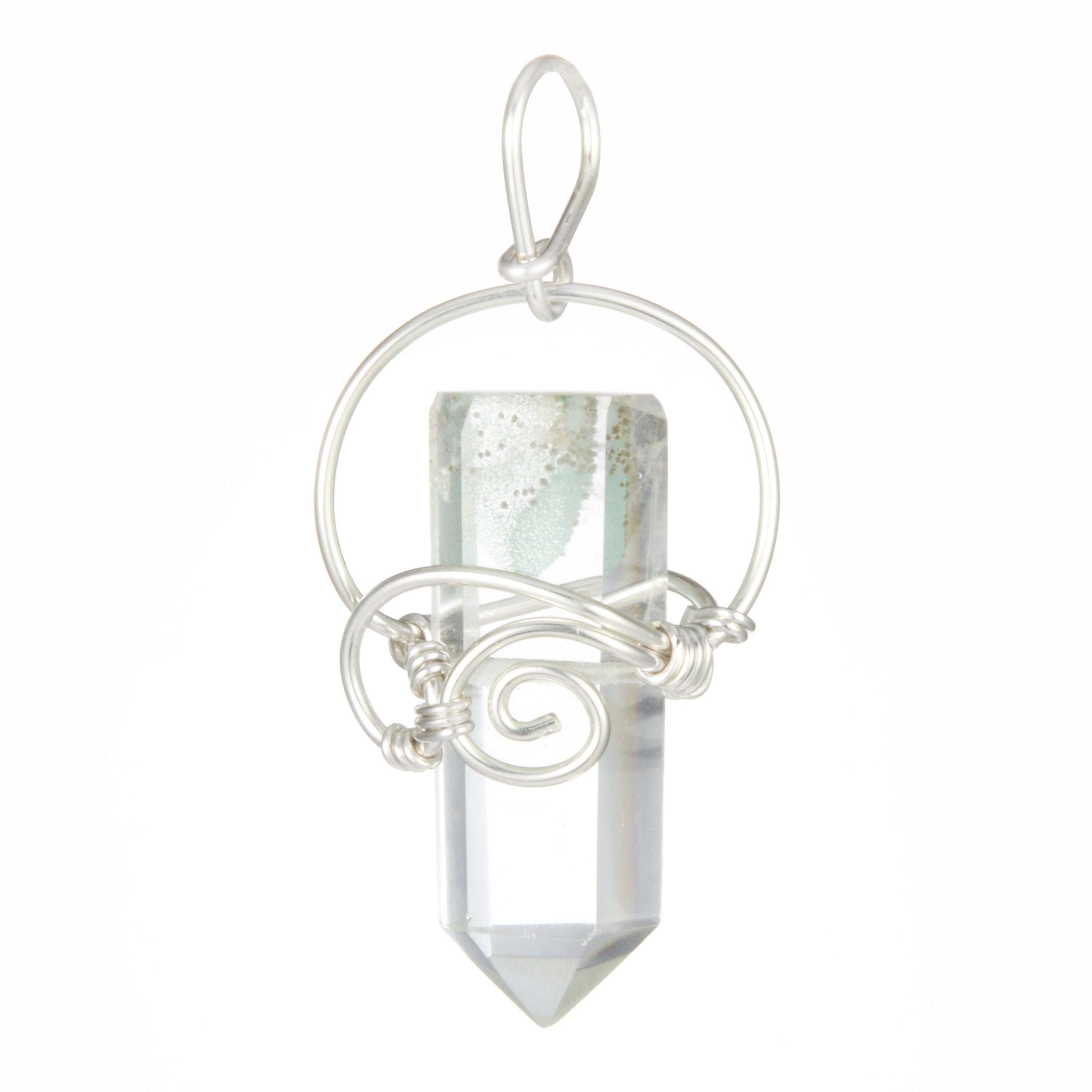 Celadonite Phantom Quartz Crystal