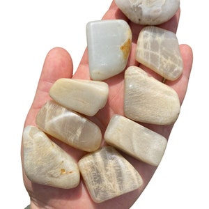 Moonstone Tumbled Stone - Multiple Sizes Available - Polished Light ...