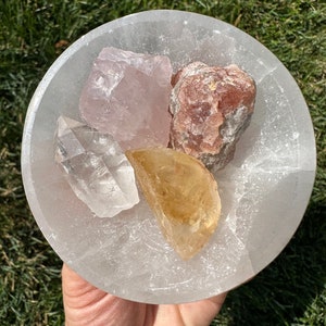 Raw Happiness & Joy Stone Set - Positive Energy Crystal Set - Rose ...