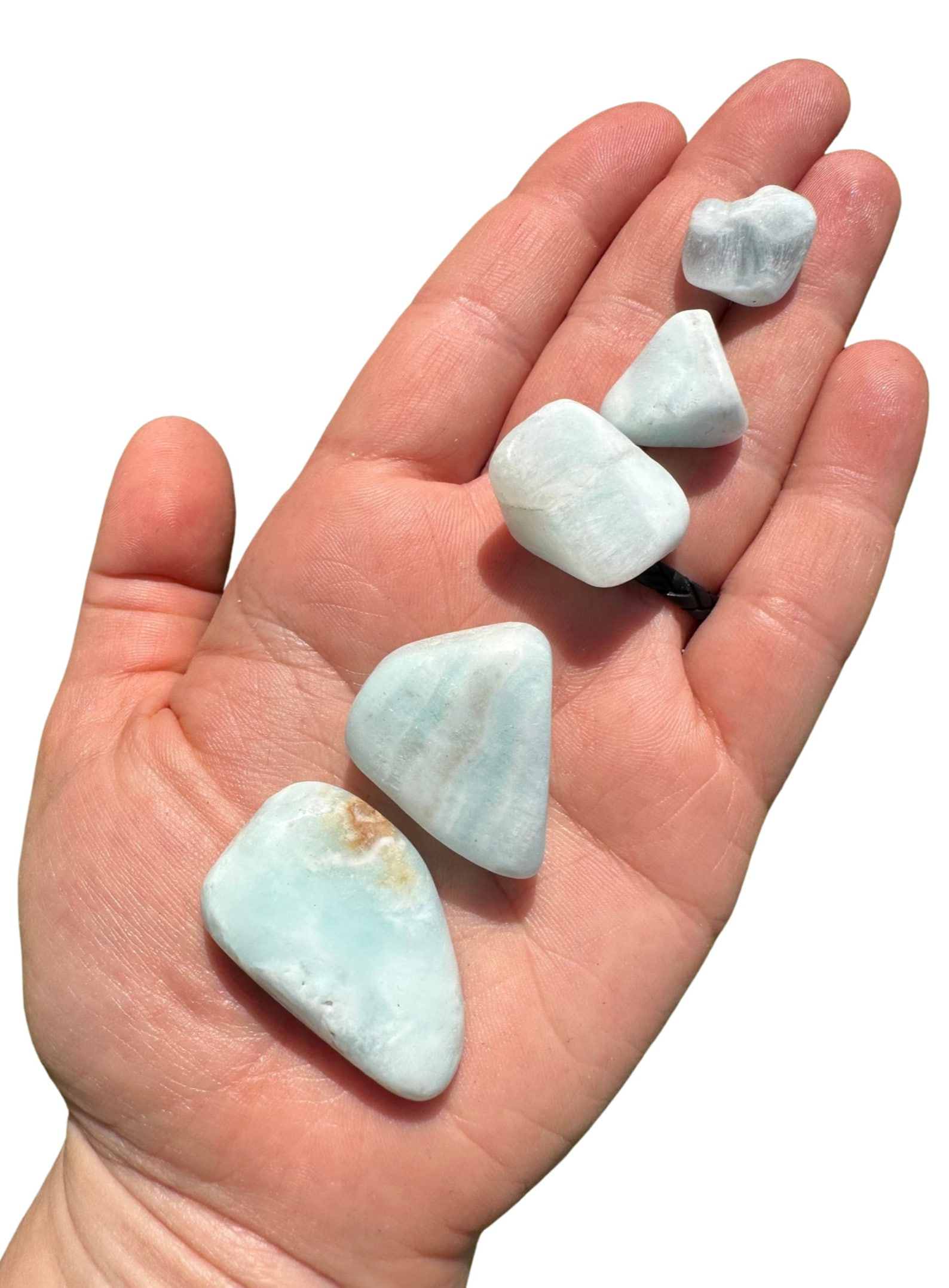 Tumbled Caribbean Calcite (A+ Grade) - Caribbean Blue Calcite Crystal ...