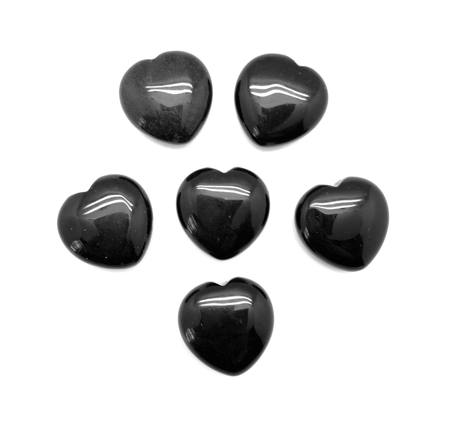 Black Obsidian Heart 1 Black Obsidian Crystal Heart | Etsy