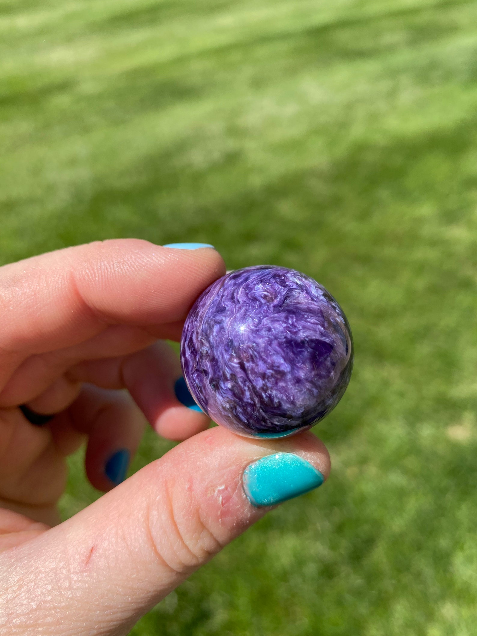 Charoite Stone Sphere (1" - 2") - Grade AA - Charoite Crystal Sphere ...