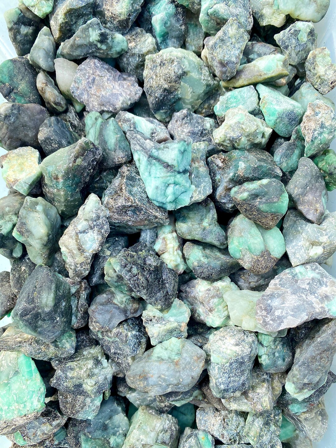 Raw Emerald Stone (0.25" - 3") Grade B Genuine Emerald Crystal ...