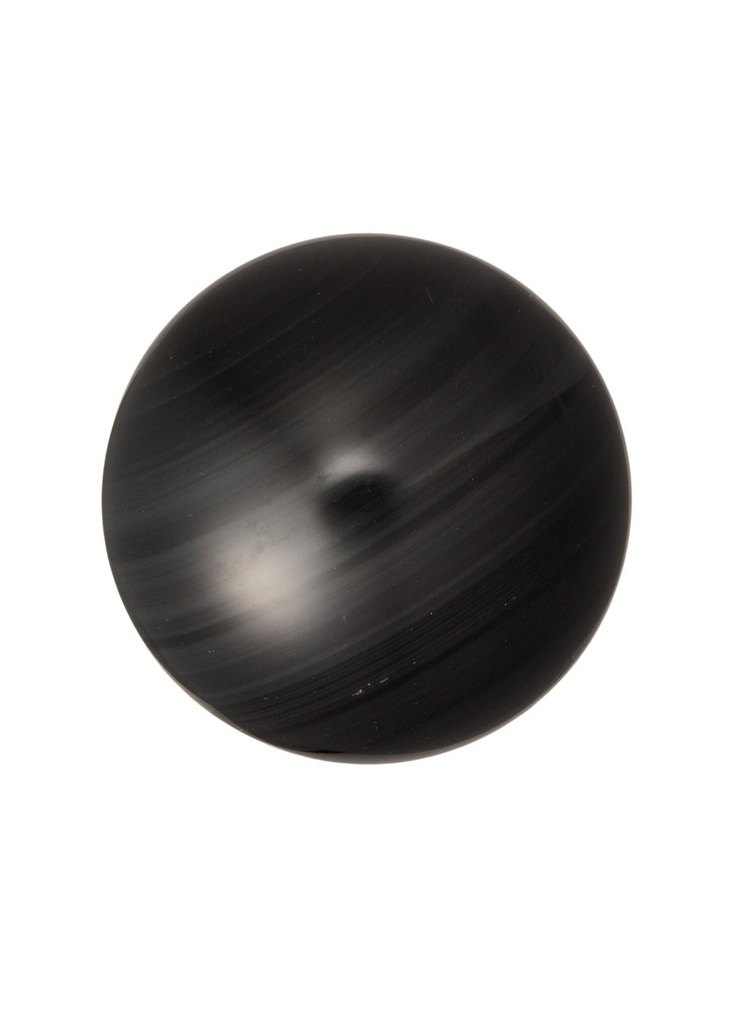 Polished Black Obsidian Sphere - Black Obsidian Crystal Sphere - Large ...