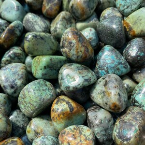 African Turquoise Tumbled Stone - Multiple Sizes Available - Polished ...