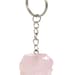 Raw Rose Quartz Crystal Keychain - Rose Quartz Stone Keychain - Raw ...