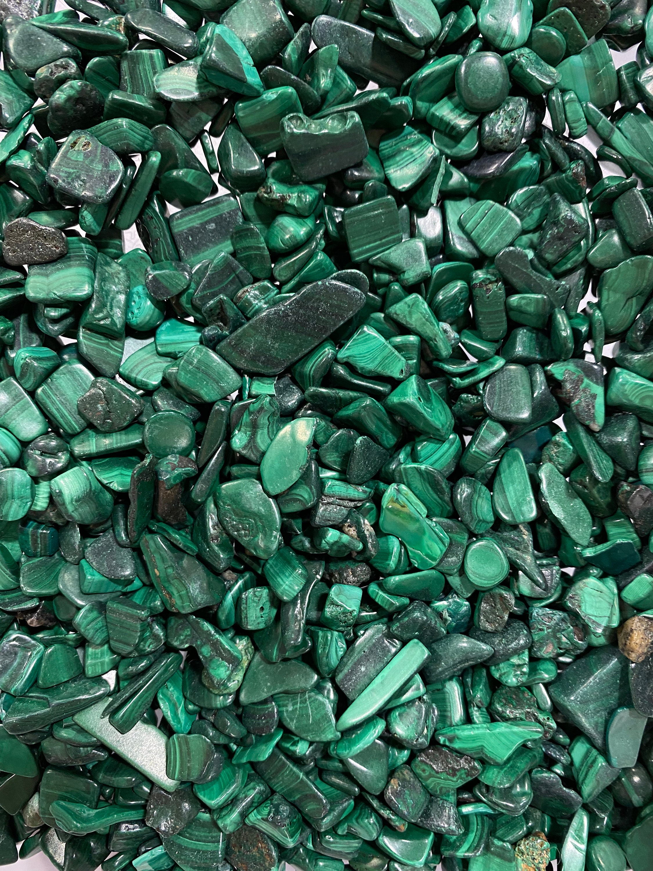 Malachite Crystal Chips 8mm to 12mm 1lb Bag Natural | Etsy