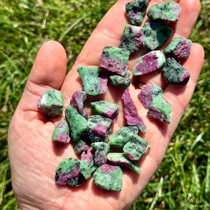 Raw Ruby in Zoisite Crystal (AA Grade) - Rough Ruby Zoisite Crystal - Raw Anyolite Stone - Raw ...