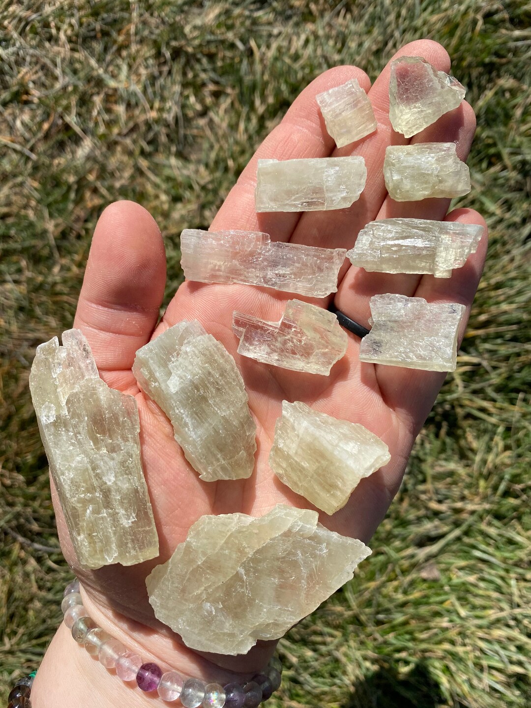 Raw Hiddenite Crystal (0.5" - 2") Green Kunzite Crystal - Raw Kunzite ...