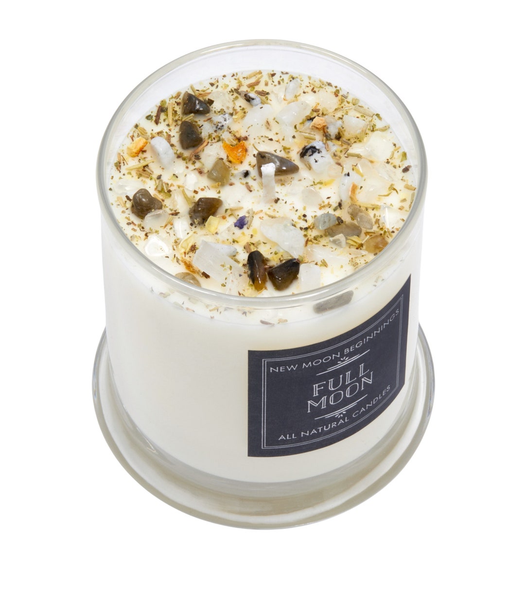 Full Moon Candles - Purification & Cleansing Crystal Candle - Soy ...