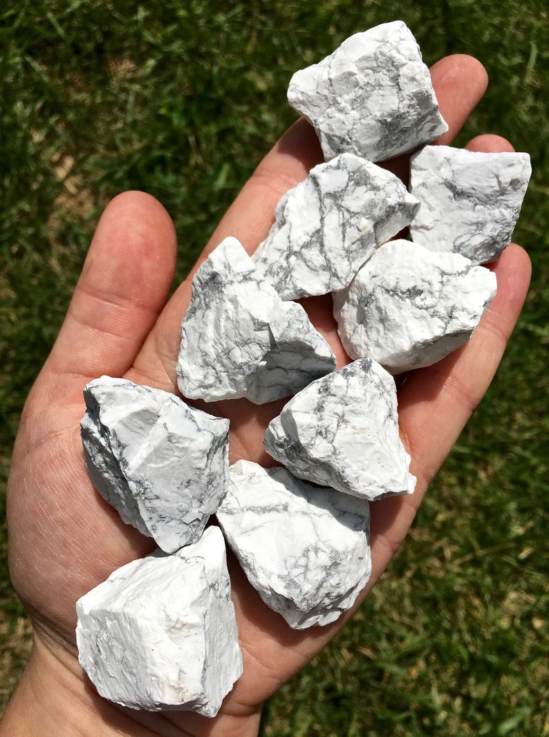 Raw White Howlite Stone White Howlite Crystals and Stones | Etsy