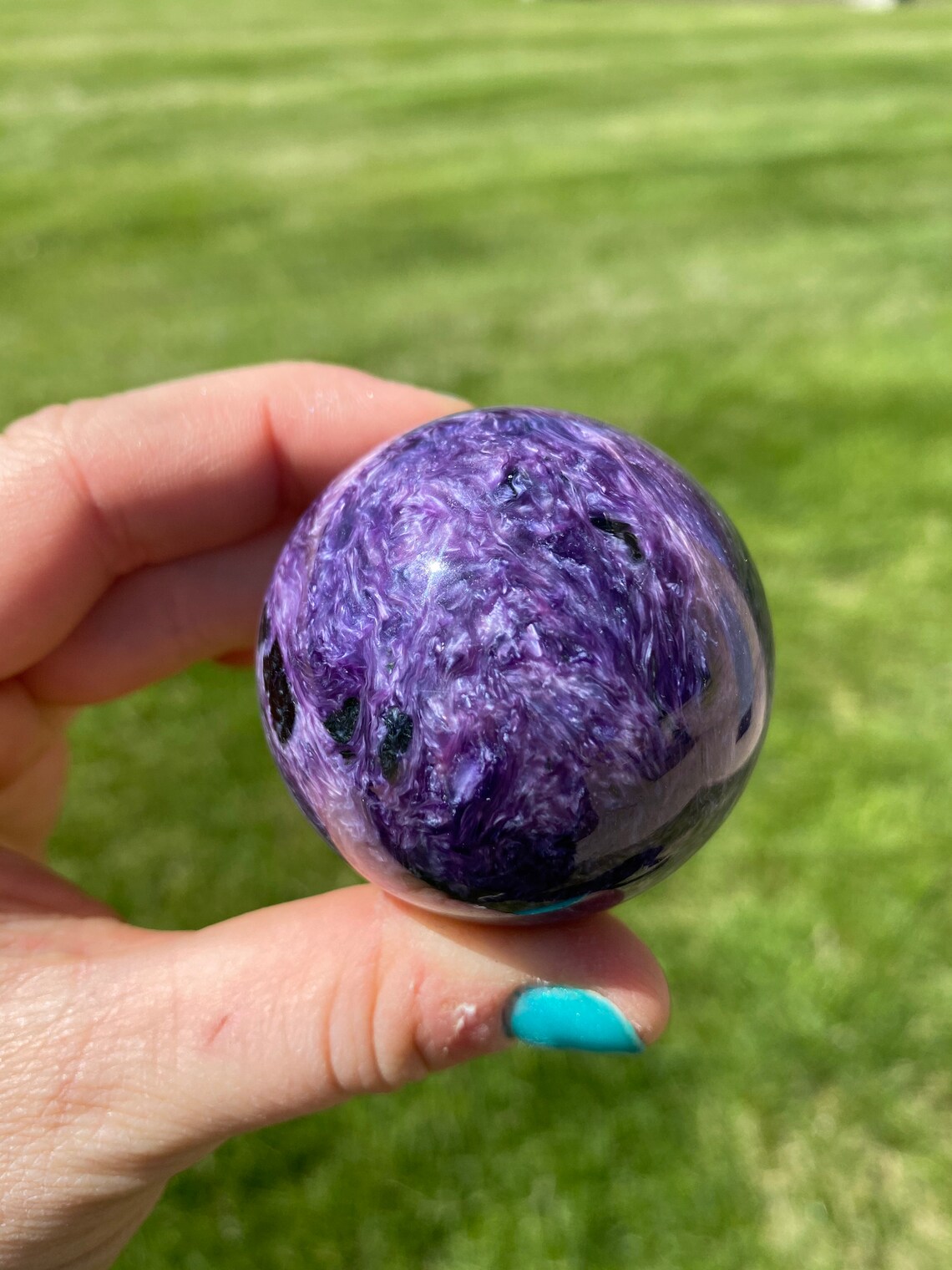 Charoite Stone Sphere (1" - 2") - Grade AA - Charoite Crystal Sphere ...