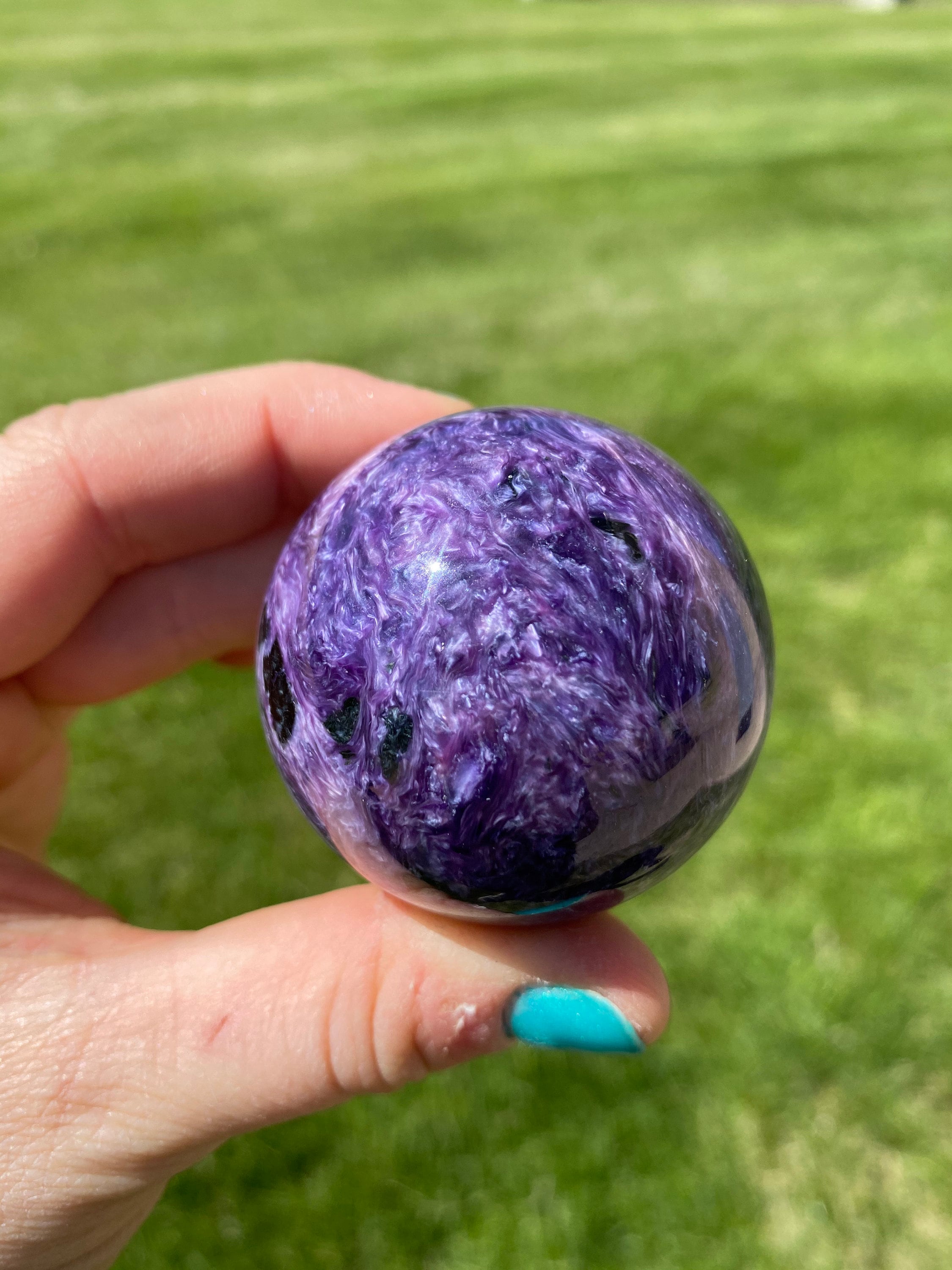 Charoite Stone Sphere (1" - 2") - Grade AA - Charoite Crystal Sphere ...