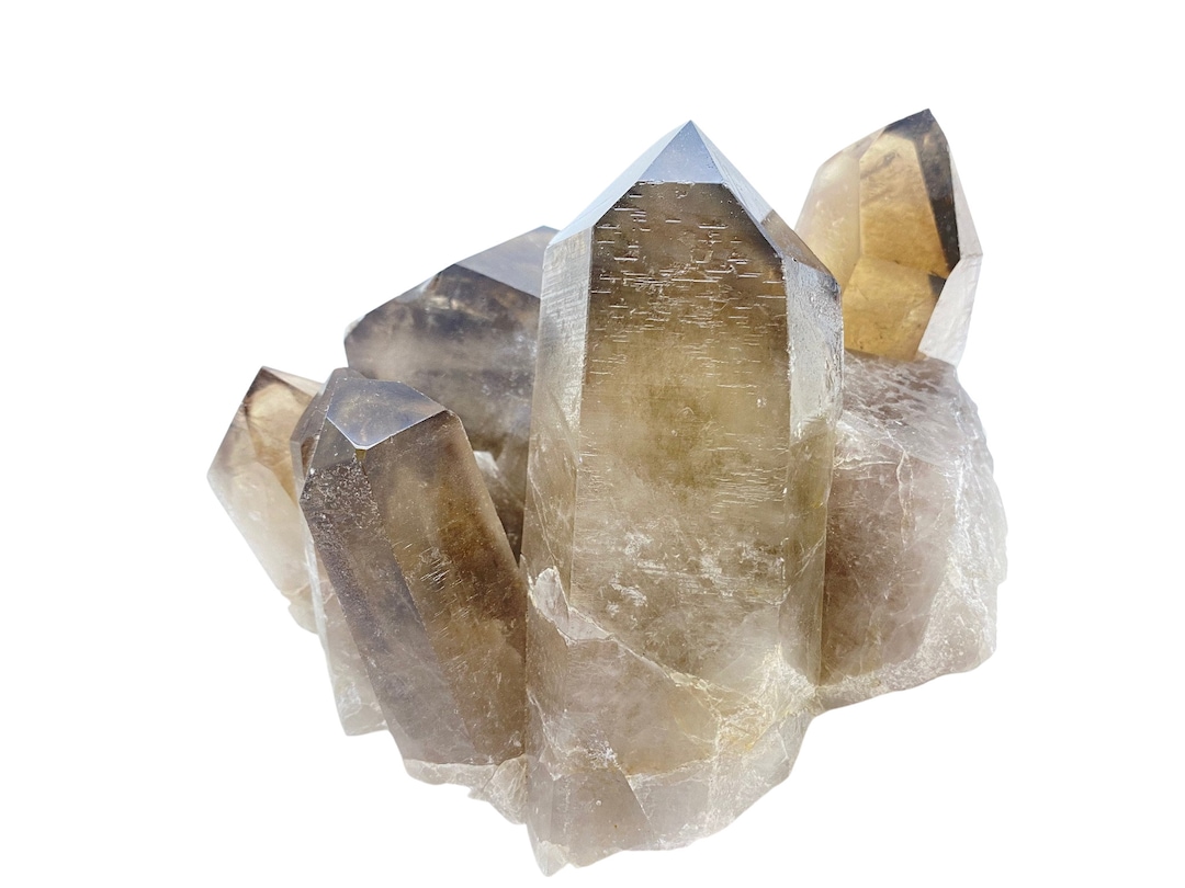 Natural Citrine Crystal Cluster W/ Phantom Quartz - Smoky Citrine ...
