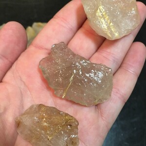 Golden Rutilated Quartz - Raw Rutilated Quartz Crystal - Rough Golden ...