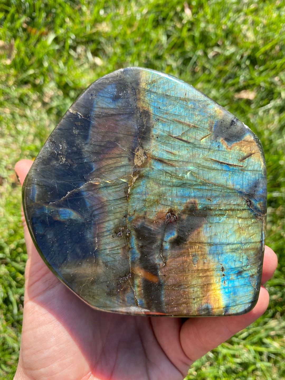 Spectrolite Standing Crystal - All Polished Labradorite Free Form ...