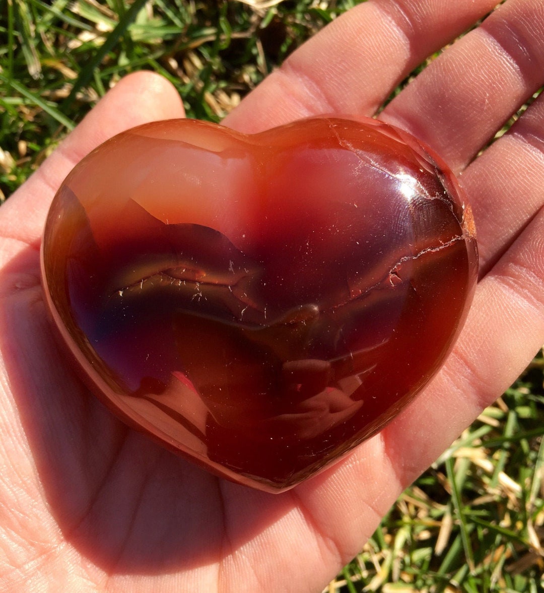 Carnelian Stone Heart - Carnelian Heart Crystals - Carnelian Crystal ...