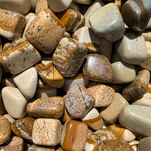 Picture Jasper Tumbled Stone - Multiple Sizes Available - Tumbled ...