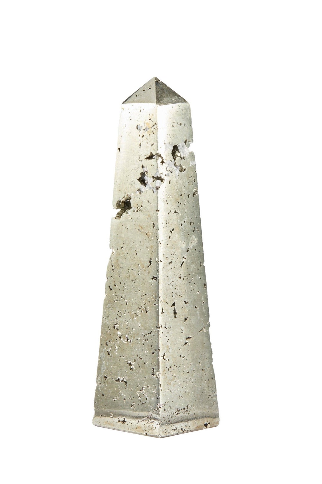Standing Pyrite Obelisk - One of a Kind Pyrite Tower - Polished Pyrite ...