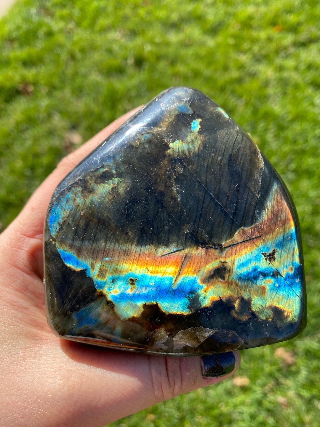 Standing Spectrolite Stone - All Polished Labradorite Free Form - Extra ...