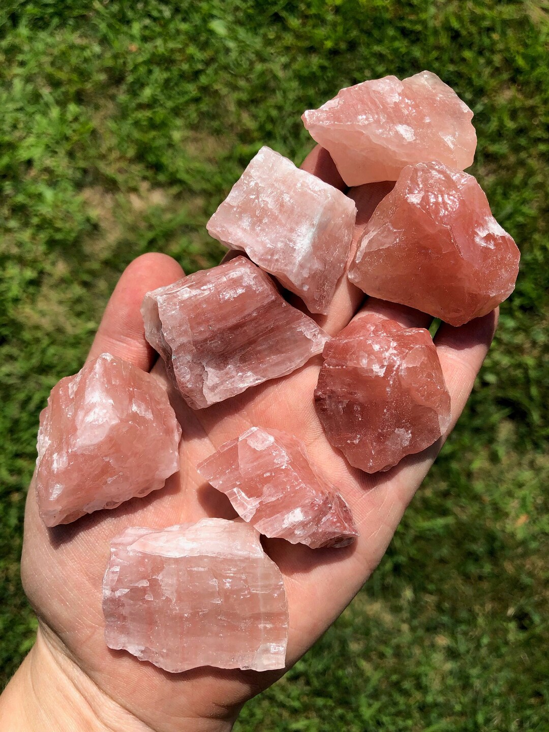 Strawberry Calcite - Rough Calcite - Raw Red Calcite Crystal - Rough ...