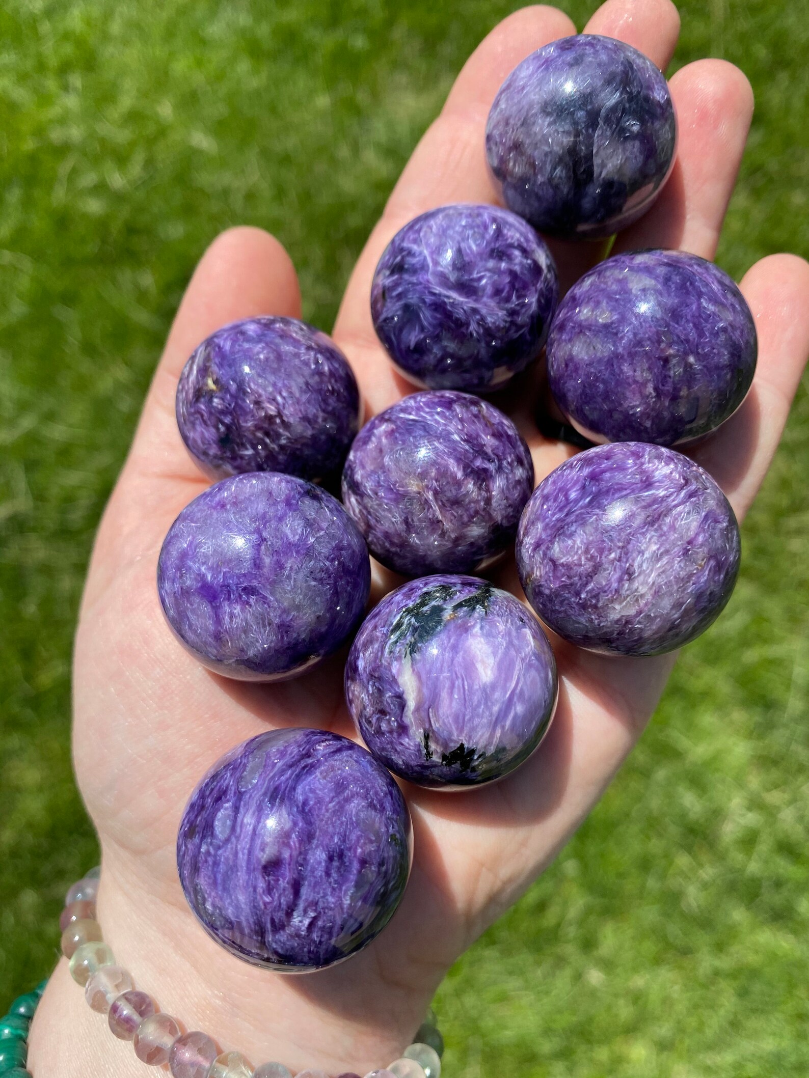 Charoite Stone Sphere (1" - 2") - Grade AA - Charoite Crystal Sphere ...