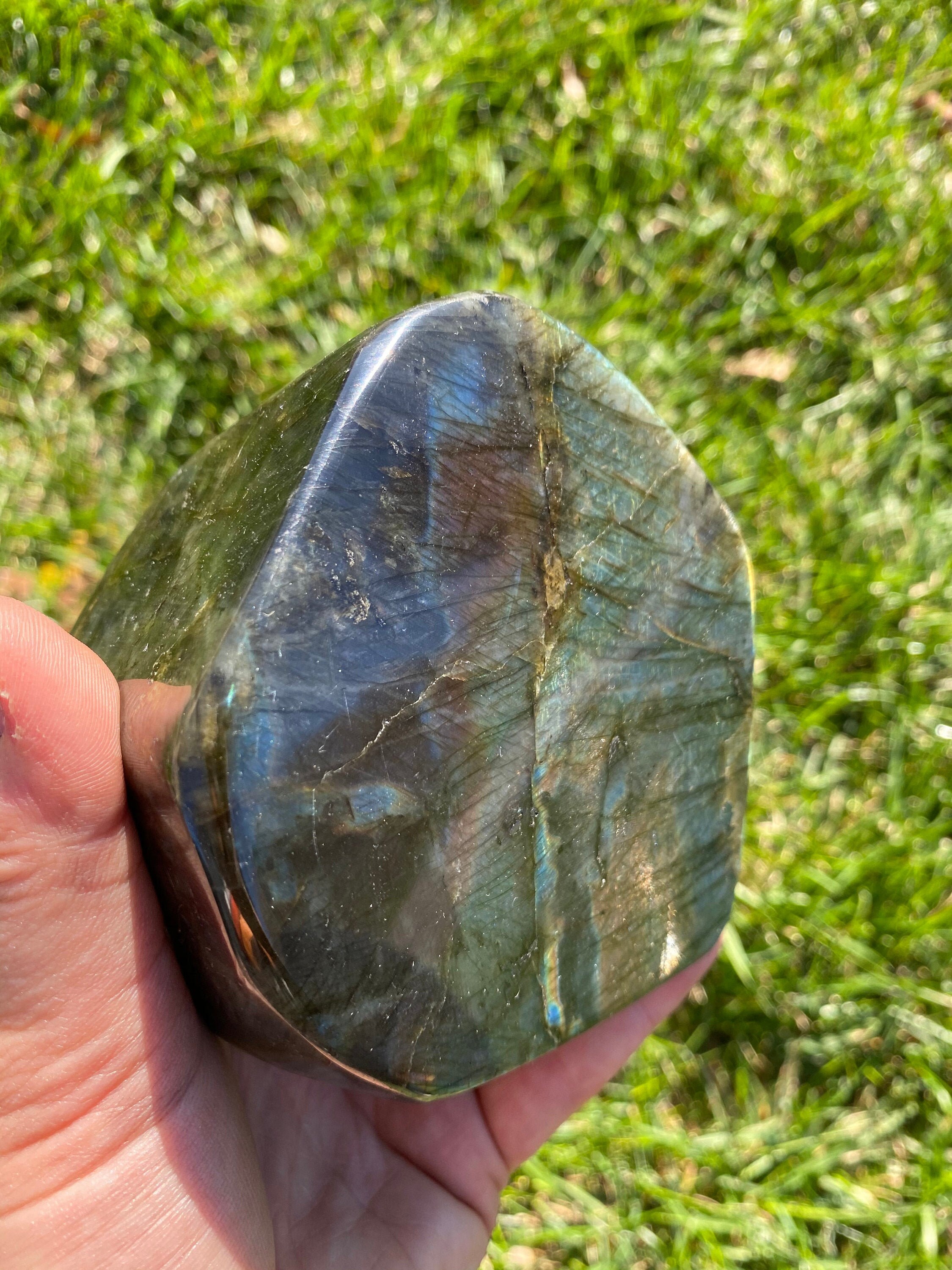 Spectrolite Standing Crystal - All Polished Labradorite Free Form ...